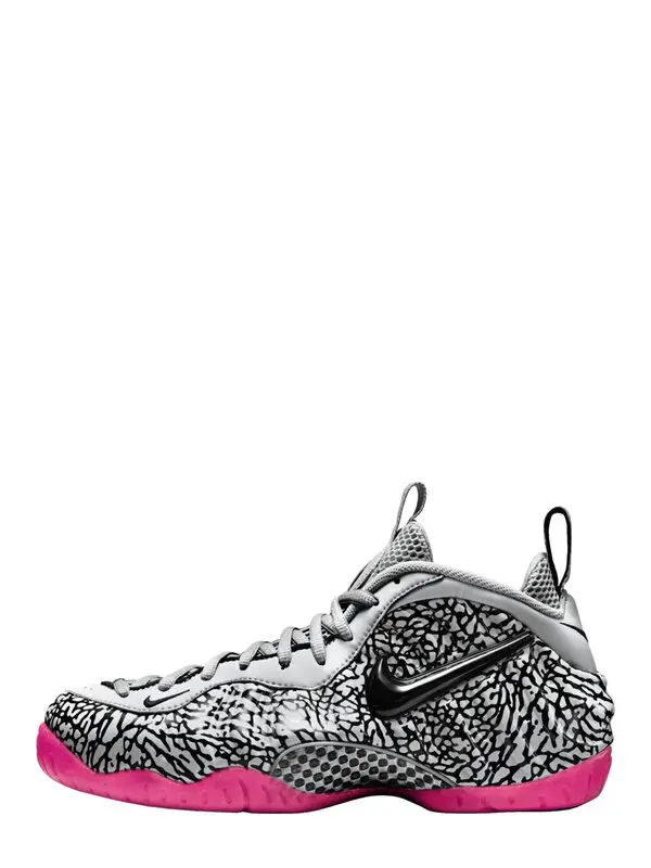 Nike Foamposite Pro Prm "elephant Print" High-top Sneakers - Wolf Grey/black-hyper Pink
