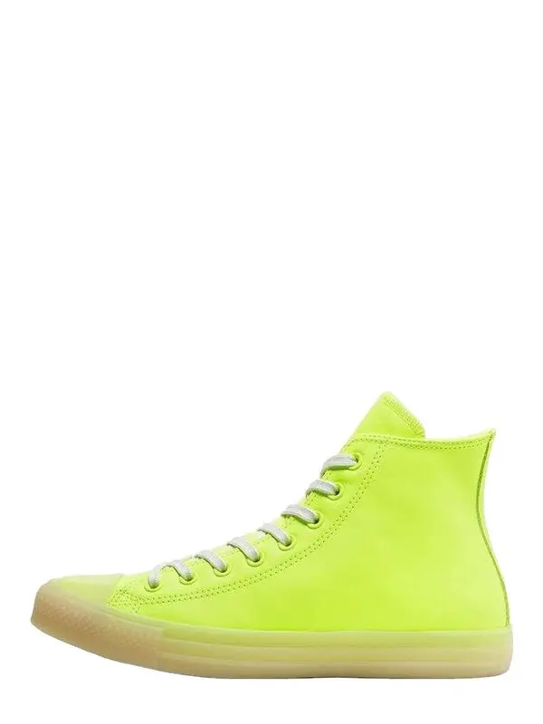 CONVERSE Chuck Taylor All Star High Top Neon Leather Sneakers - Yellow