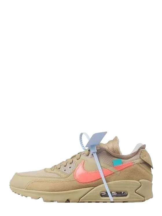 Nike Off-white X Max 90 "desert Ore" Sneakers - Parachute Beige/bright Mango