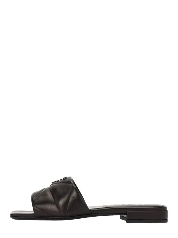 Prada Quilted Nappa Leather Sabots - Black
