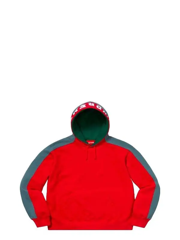 Supreme Paneled Hooded Sweatshirt - Red
