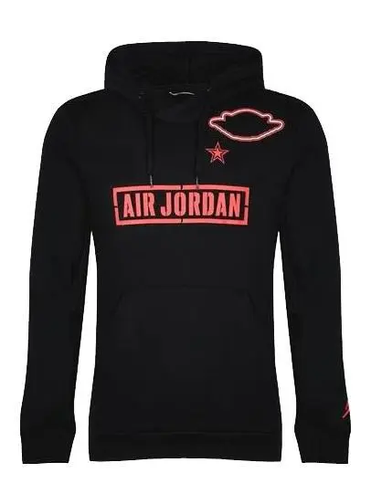 JORDAN Logo Graphic Hoodie - Black