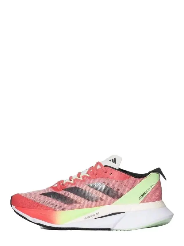 Adidas Adizero Boston 12 Athletic Sneakers - Red/multi-color