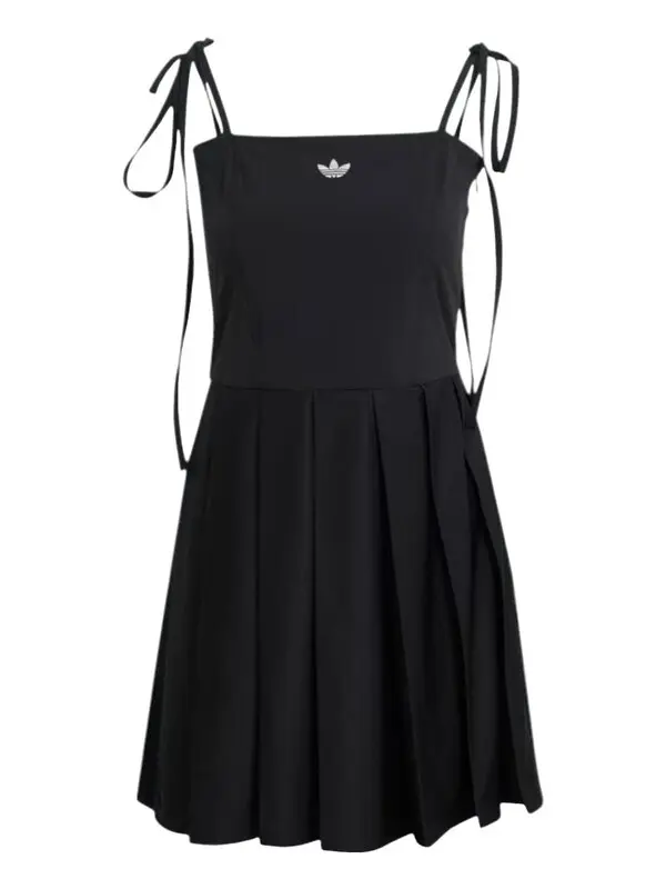 Adidas Ribbon Pleated Mini Dress - Black