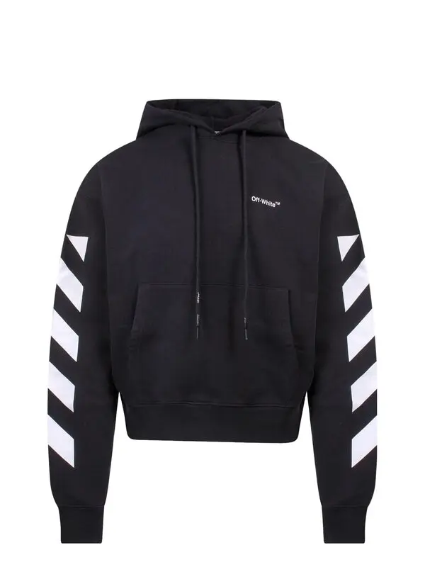 Off-White Diagonal Stripe Pullover Hoodie - Multi-color
