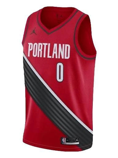 JORDAN Brand Nba Portland Trail Blazers Damian Lillard Replica Jersey - Red