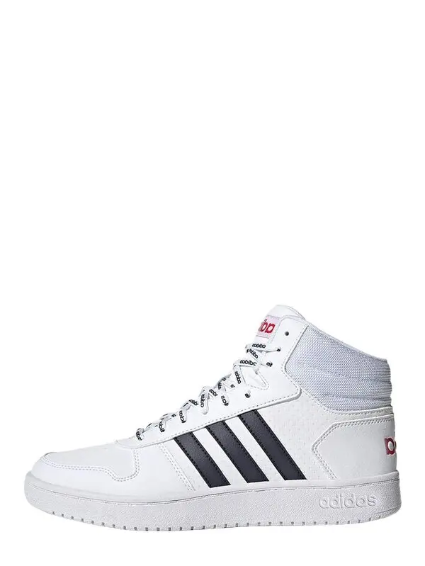 Adidas Hoops 2.0 Mid Top Sneakers - White/blue/red
