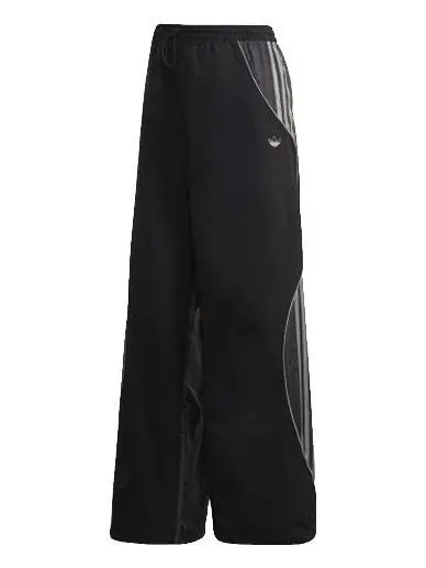 Adidas Originals Reflective Stripe Wide Leg Track Pants - Black