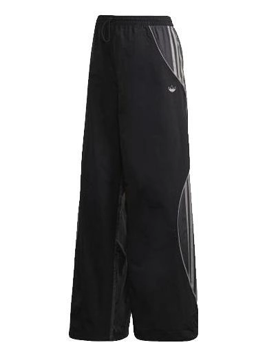 Adidas Originals Reflective Stripe Wide Leg Track Pants - Black