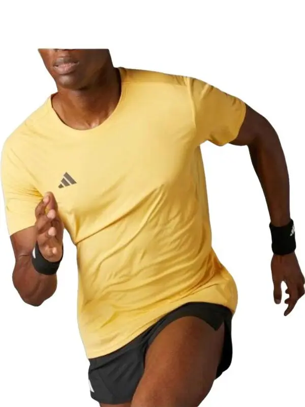 Adidas Adizero Essentials Running T-shirt Asia Sizing 'yellow - Semi Spark