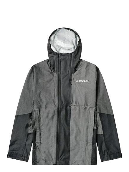 Adidas Colorblock Hooded Jacket - Black
