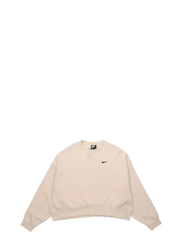 Nike Essential Fleece Crew 'beige - Beige/white