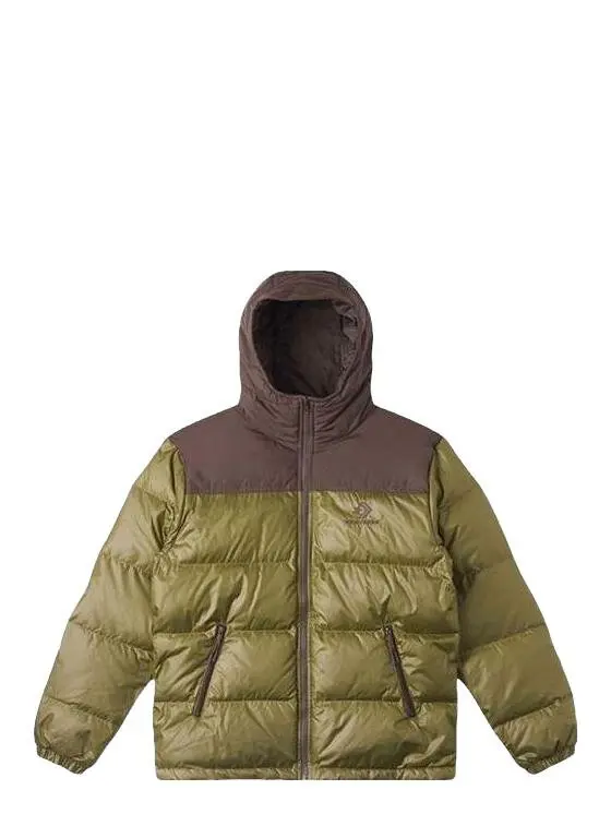 CONVERSE Padded Down Coat With Hood - Green