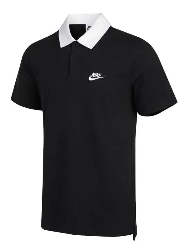 Nike Nsw Spe Ss Rugby Polo Sports Short Sleeve Polo Shirt - Black