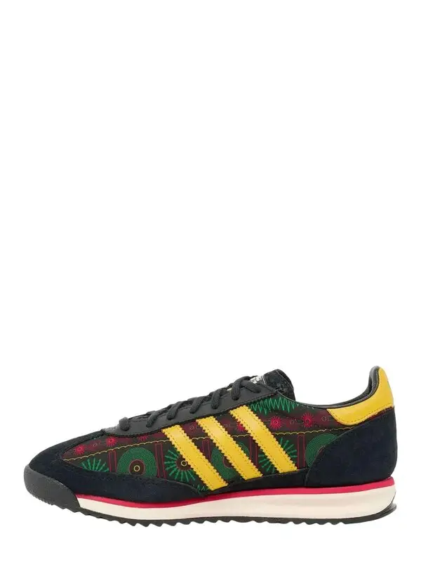 Adidas X Bob Marley Sl72 "football Is Freedom" Sneakers - Core Black/bold Gold/pure Ruby