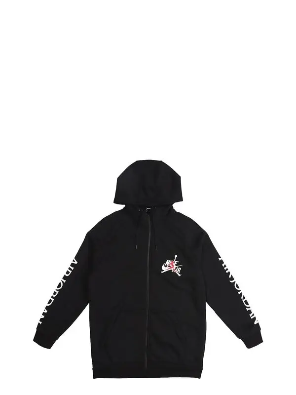 JORDAN Air Hooded Zip-up Fleece Jacket - Black