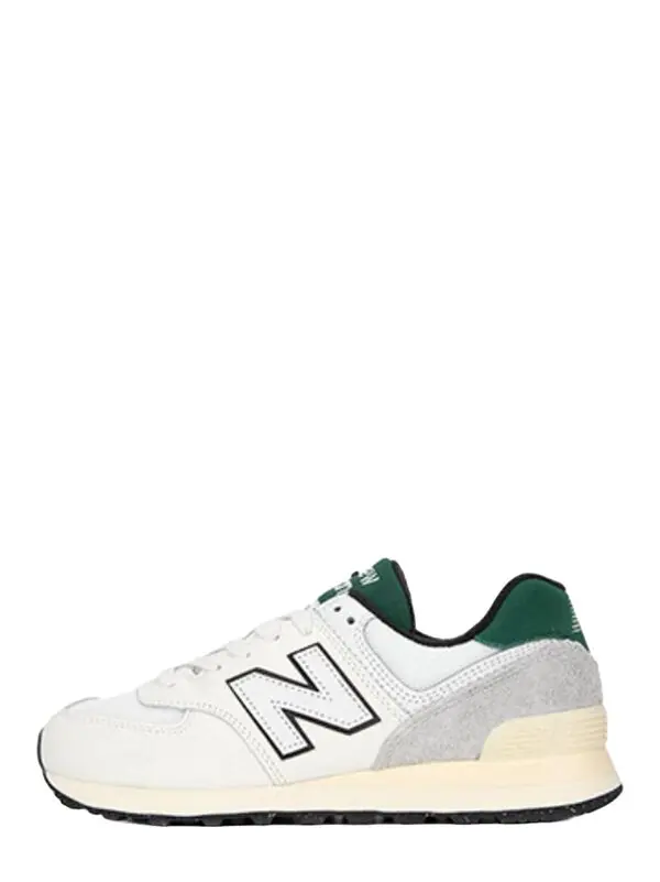 NEW BALANCE 574 "white Green" Sneakers - White/green