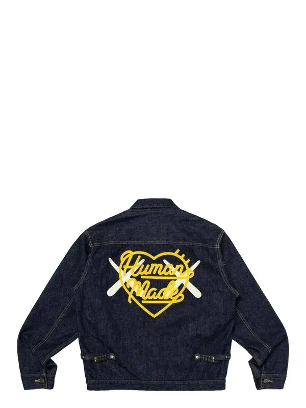HUMAN MADE X Kaws Made Denim Work Jacket - Navy