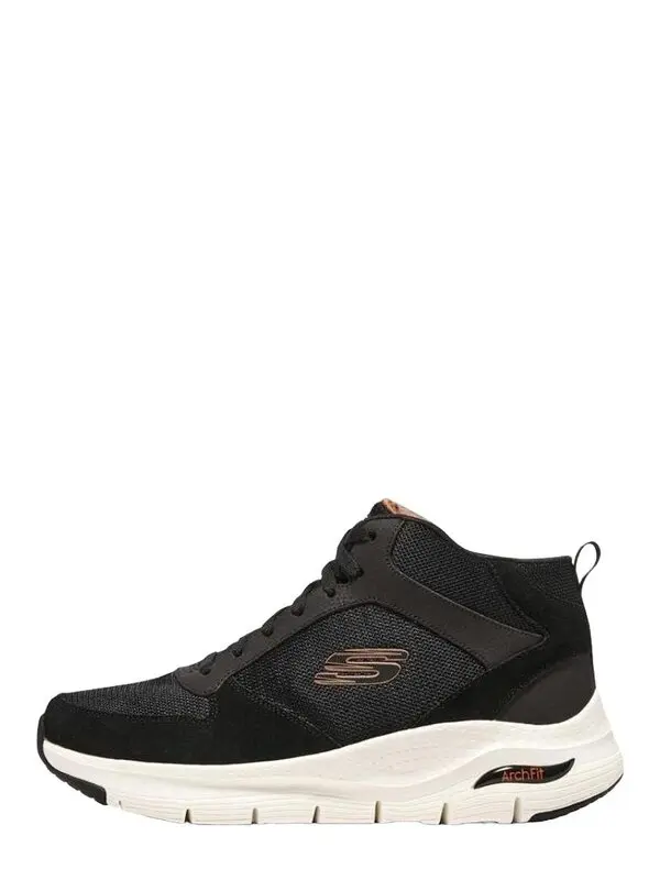 Sketchers Arch Fit High Top Sneakers - Black