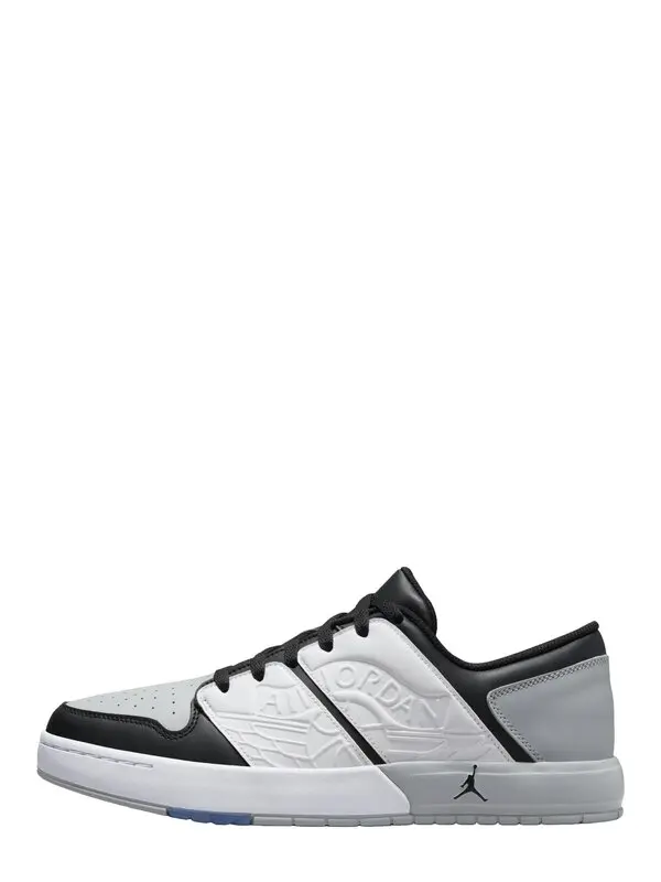JORDAN Nu Retro 1 Low "light Smoke Grey" Sneakers - White/light Smoke Grey/varsity Red