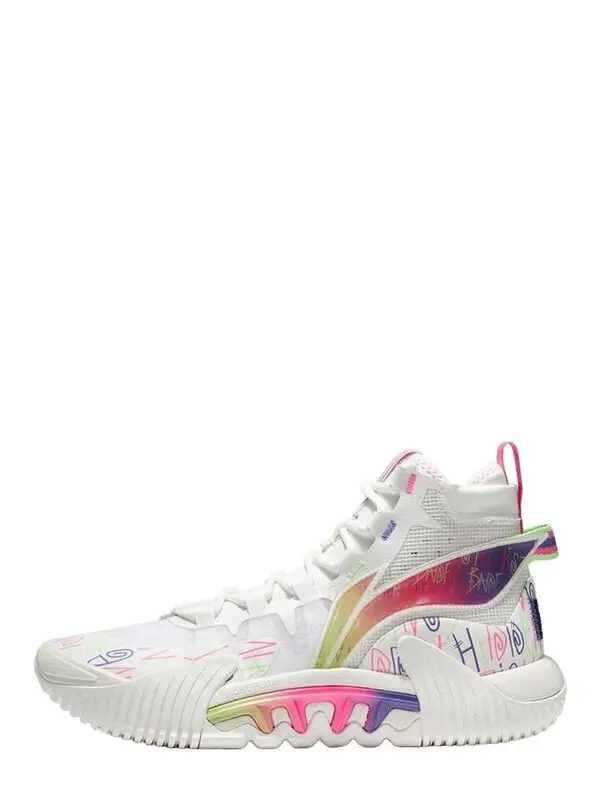 LI-NING Badfive 2 High Top Basketball Sneakers - Cream White