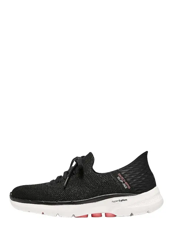 Sketchers Go Walk Lace Up Athletic Sneakers - Black/pink