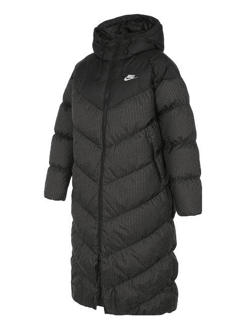 Nike Long Hooded Down Puffer Jacket - Black