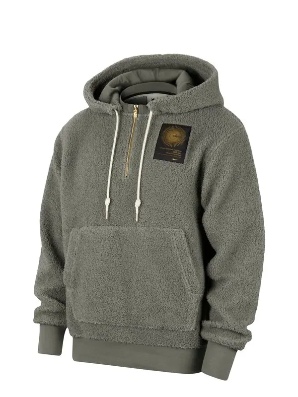 Nike Fleece Half Zip Hoodie - Olive Green