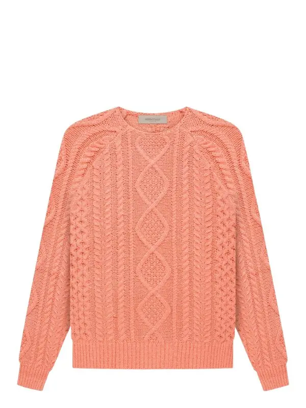 Fear Of God Fw22 Cable Knit Sweater - Orange