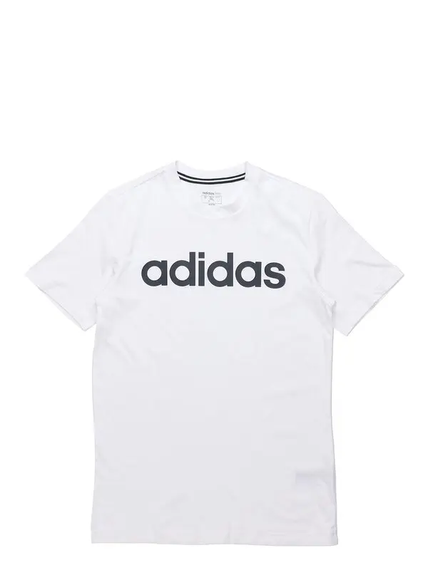 Adidas Neo Ce Logo T1 Logo Printing Sports Round Neck Training Short Sleeve - White