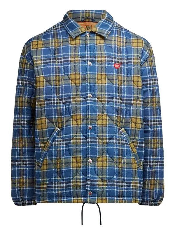 HUMAN MADE Quilted Check Coach Jacket - Blue
