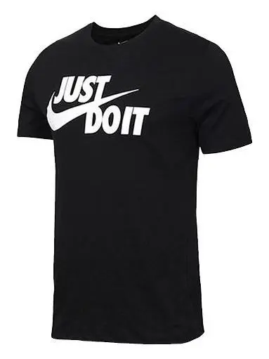 Nike Tee Just Do It Casual Sport Round Neckshort Sleeve - Black