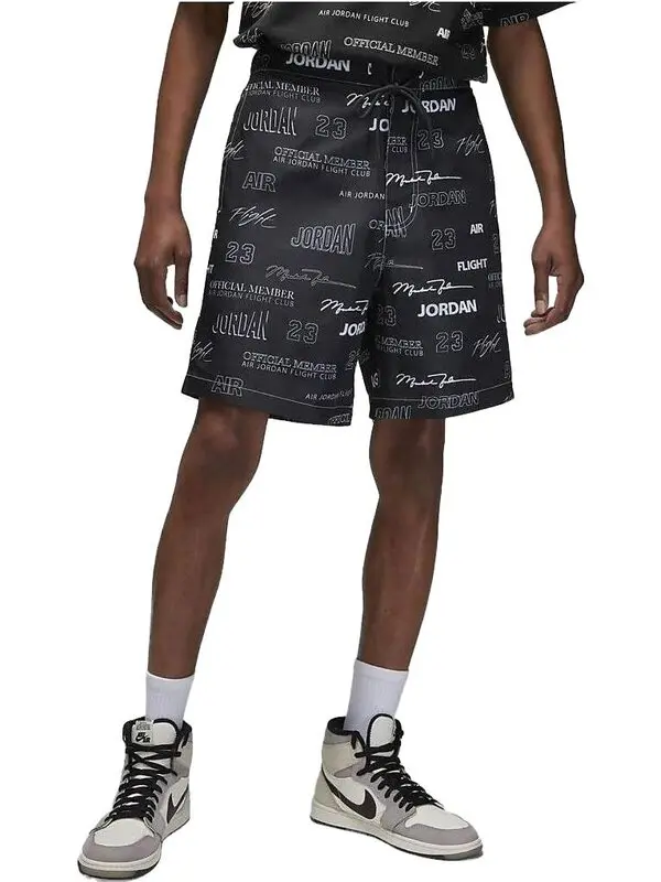 JORDAN Flight Mvp Woven All-over Print Shorts - Black/white