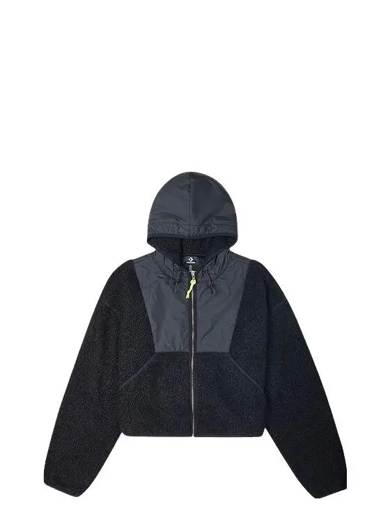 CONVERSE Full Zip Lamb Wool Hooded Jacket - Default Color