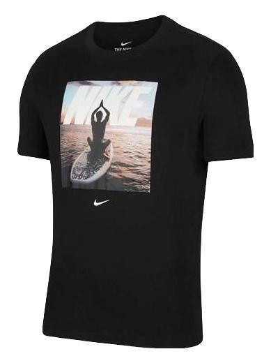 Nike Dri-fit Casual Sports Training Short Sleeve - Black