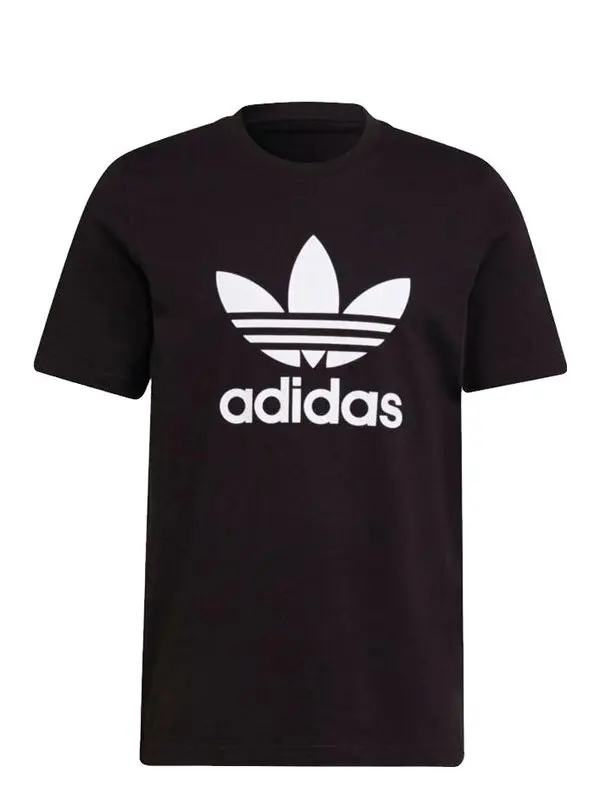Adidas Originals Adicolor Classics Large Logo Printing Sports Round Neck Short Sleeve - Black