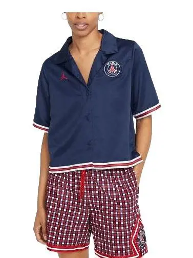JORDAN X Paris Saint-germain Embroidered Soccer Shirt - Dark