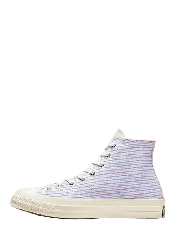 CONVERSE Chuck 70 High Top Sneakers With Striped Detailing - White/red/blue