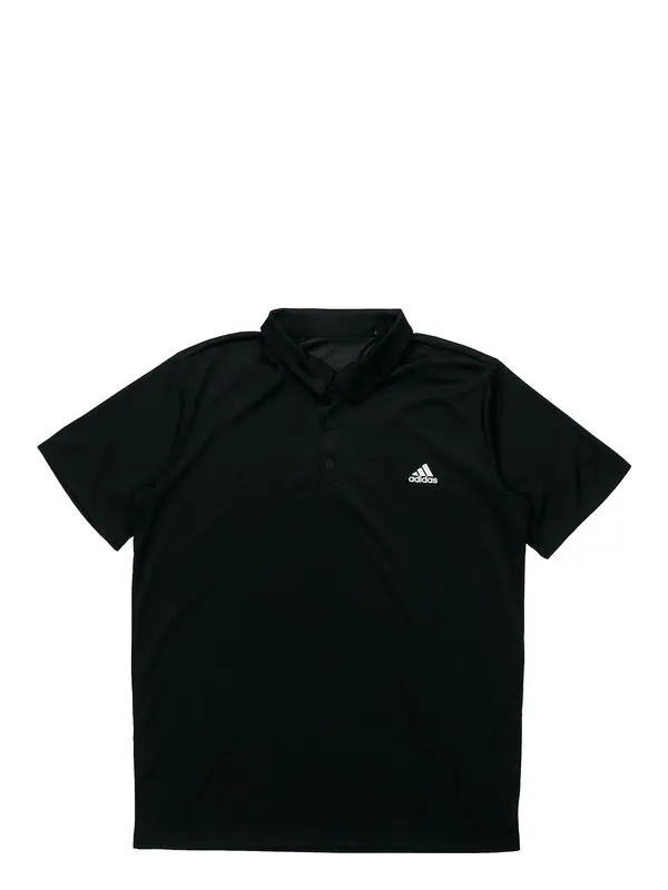 Adidas Fab Logo Applique Sports Breathable Short-sleeve Polo Shirt - Black