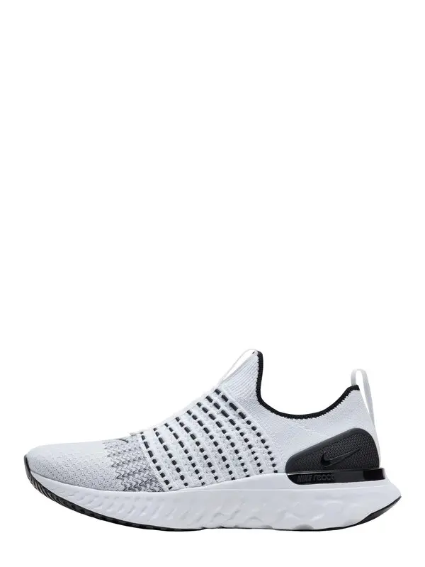 Nike React Phantom Run Flyknit 2 Sneakers - True White/black-pure Platinum