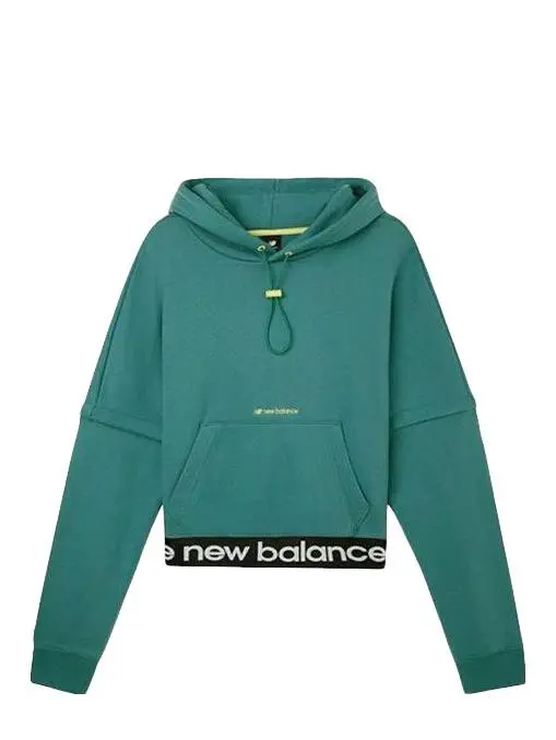 NEW BALANCE Cropped Hoodie - Green