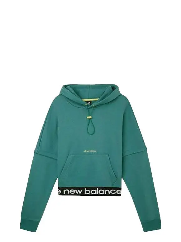 NEW BALANCE Cropped Hoodie - Green