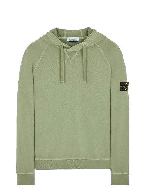 Stone Island Waffen Patch Hoodie - Green