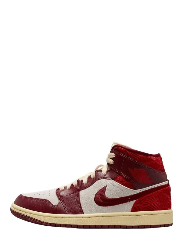 JORDAN 1 Mid Se Cream - Red