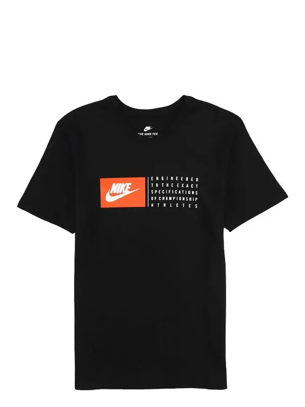 Nike Alphabet Printing Athleisure Casual Sports Short Sleeve - Black