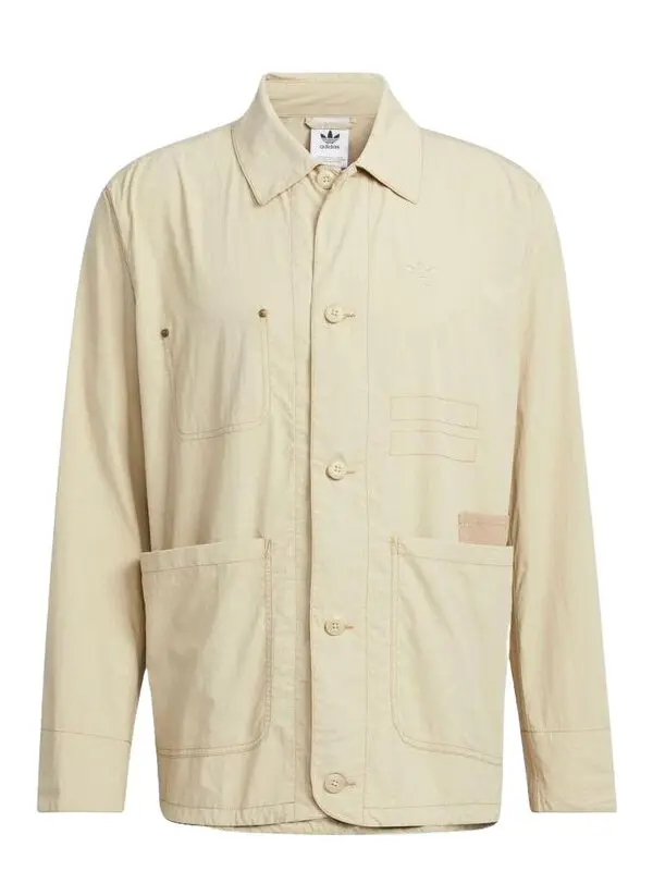 Adidas Originals Solid Color Single Breasted Cargo Jacket - Default Color