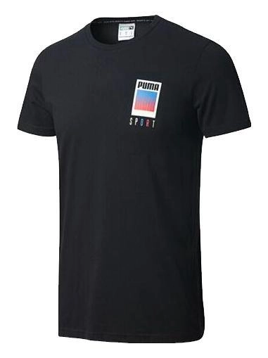 PUMA Sport Printed Short Sleeve Tee - Black