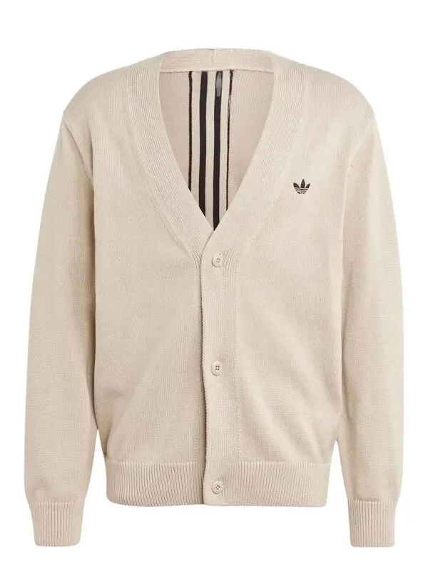 Adidas Rifta Oversized Intarsia Cardigan - Beige