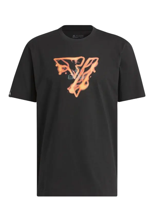 Adidas Trae Young Icy Fire Signature T-shirts - Black