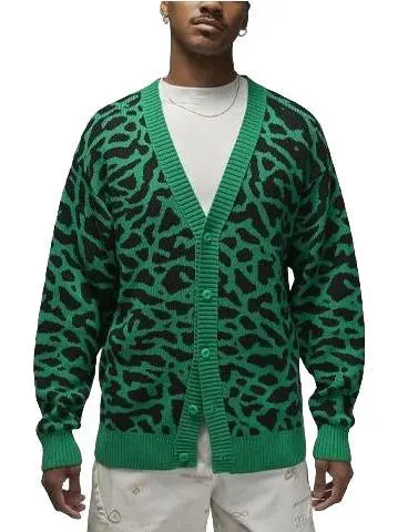 JORDAN Air Flight Heritage Cardigan - Green/black